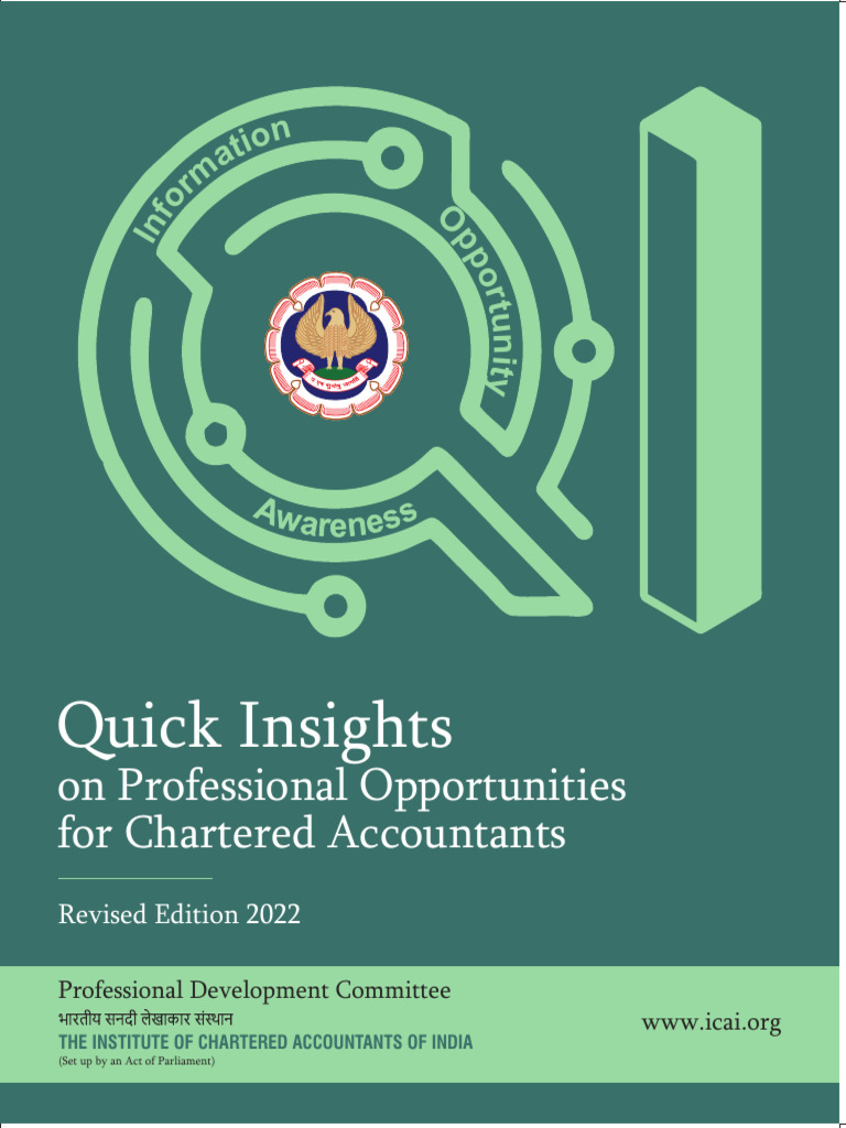 Quick Insights Book On New Opprutunities For CAs 2023 | PDF ...