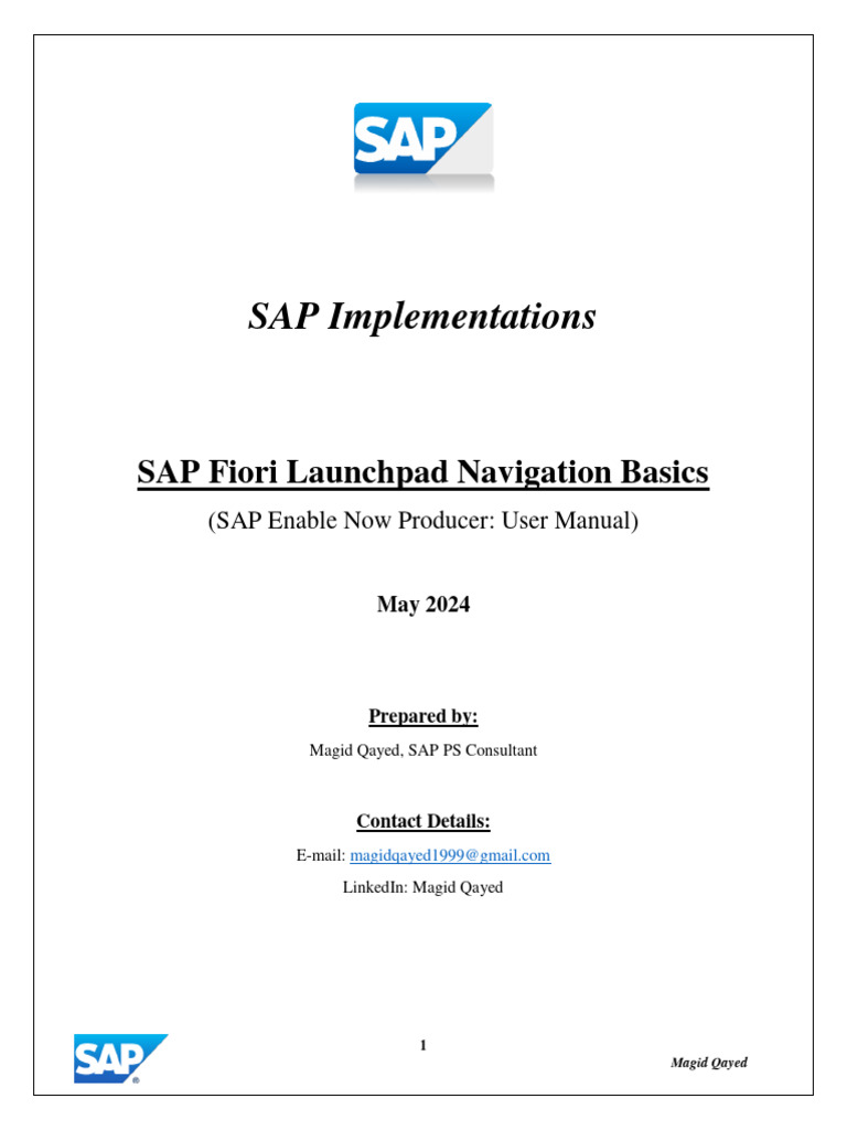 SAP Fiori Launchpad Navigation Guide | PDF | Icon (Computing) | Finder ...