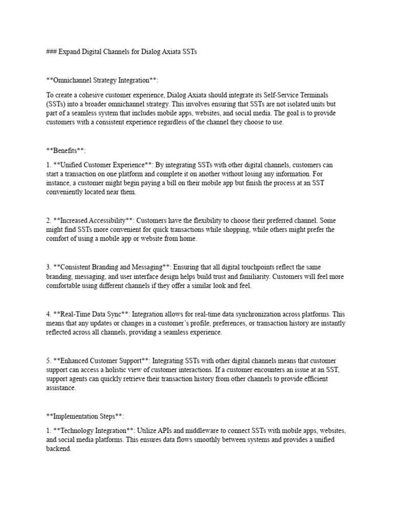 Expand Digital Channels For Dialog Axiata SSTs | PDF | Customer ... Expand Digital Channels For Dialog Axiata SSTs | PDF | Customer ...