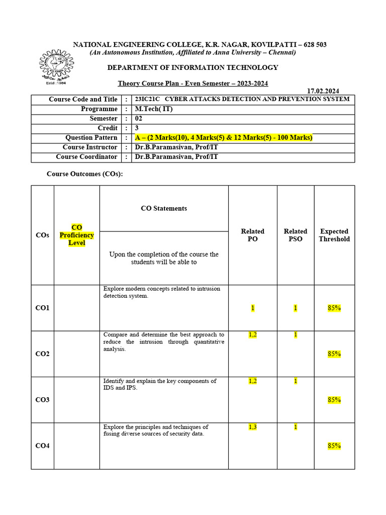 CC Course Plan | PDF | Telecommunications | Computer Networking