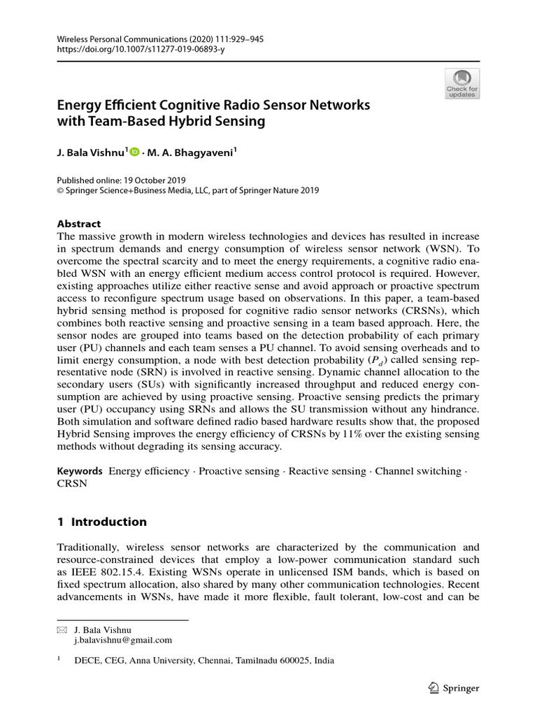 SVM Assisted Primary User-Detection For Non-Cooperative Cognitive Radio Networks | PDF ...