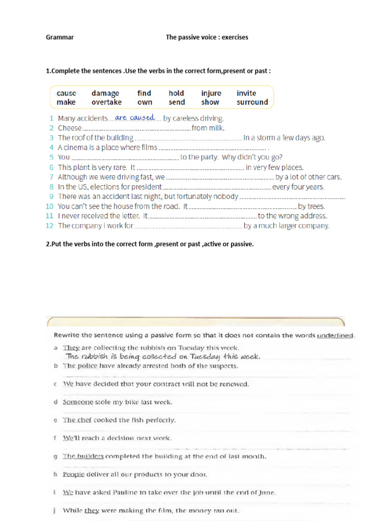 passive exercises | PDF
