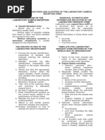 3 The Functions and Activities of The Laboratory Sample Reception Area ...