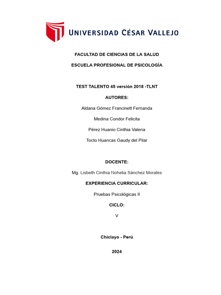 Informe - TLNT45 Emanuel | PDF