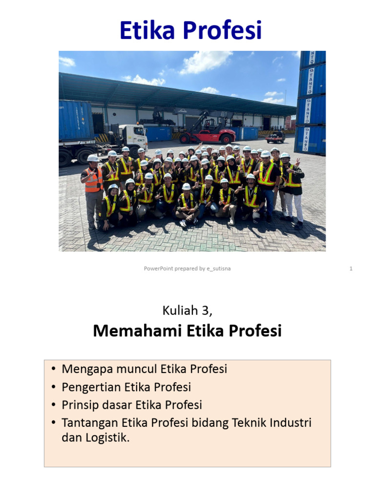 Salinan Kuliah-3-Memahami-Etika-Profesi-Logbis-Mhsw | PDF