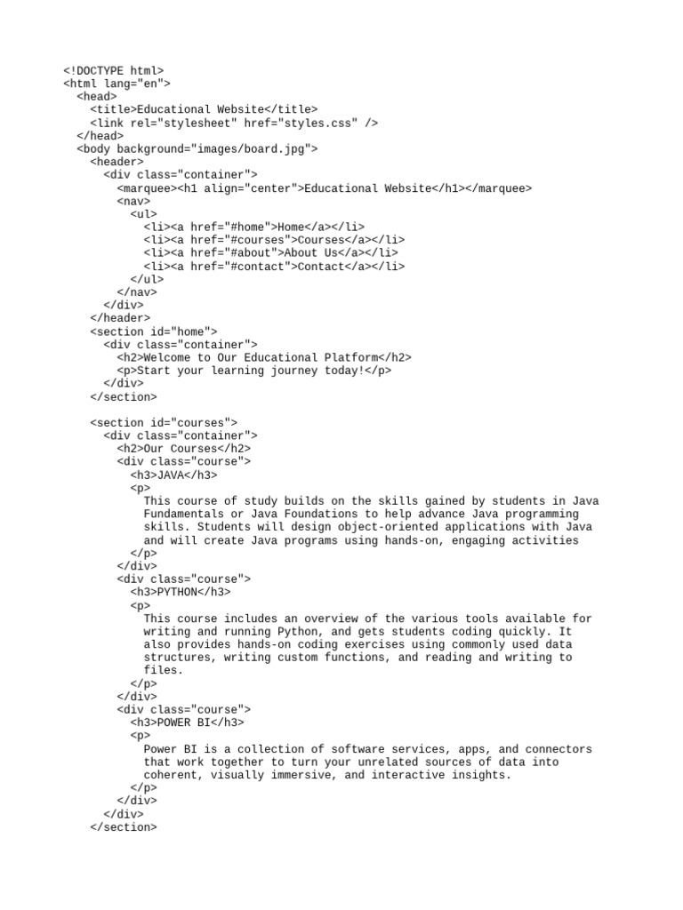 281 E HTML | PDF | Educational Technology | Java (Programming Language)