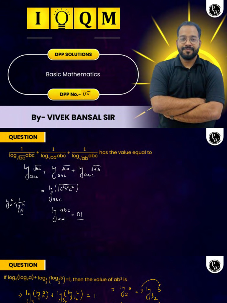 Basic Mathematics DPP 05 Solutions Notes | PDF