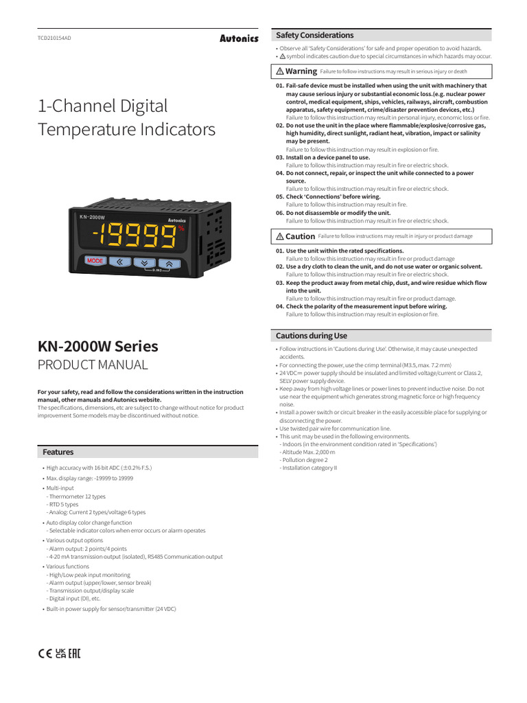 KN-2000W en Tcd210154ad 20230810 Manual W | PDF | Power Supply | Parameter (Computer Programming)