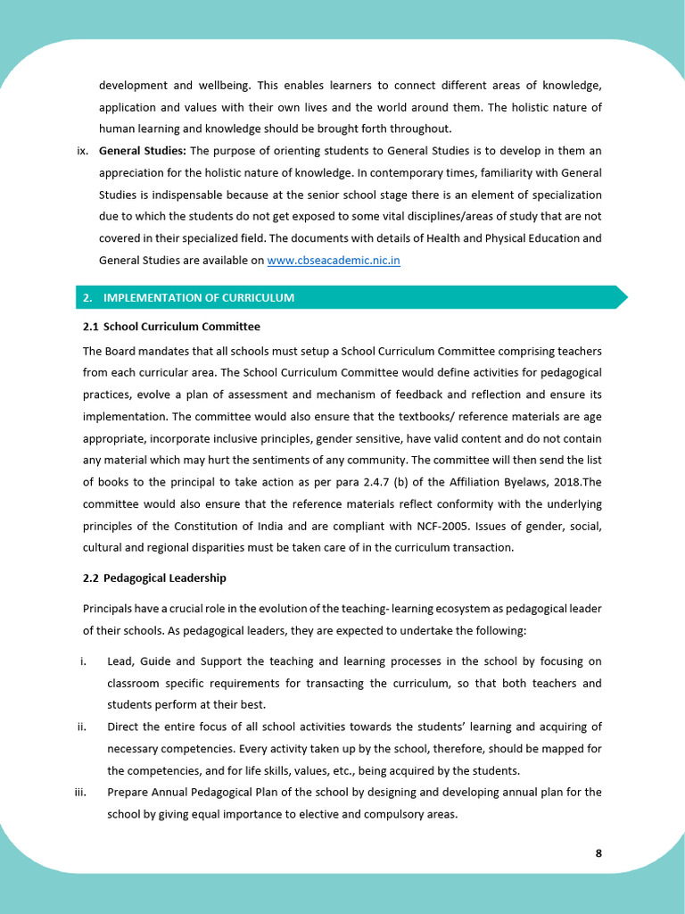Curriculum SrSec 2024-25-8 | PDF | Curriculum | Pedagogy