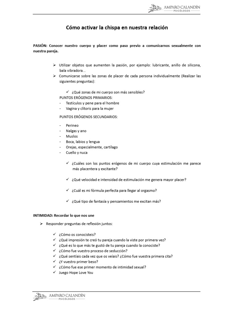 Activar La Chispa en La Relación | PDF | Clítoris | La sexualidad humana