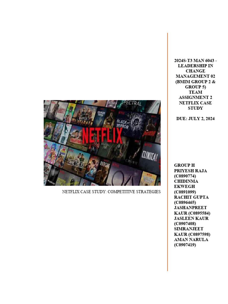 Netflix Competitive Strategies Analysis | PDF | Netflix | Streaming Media
