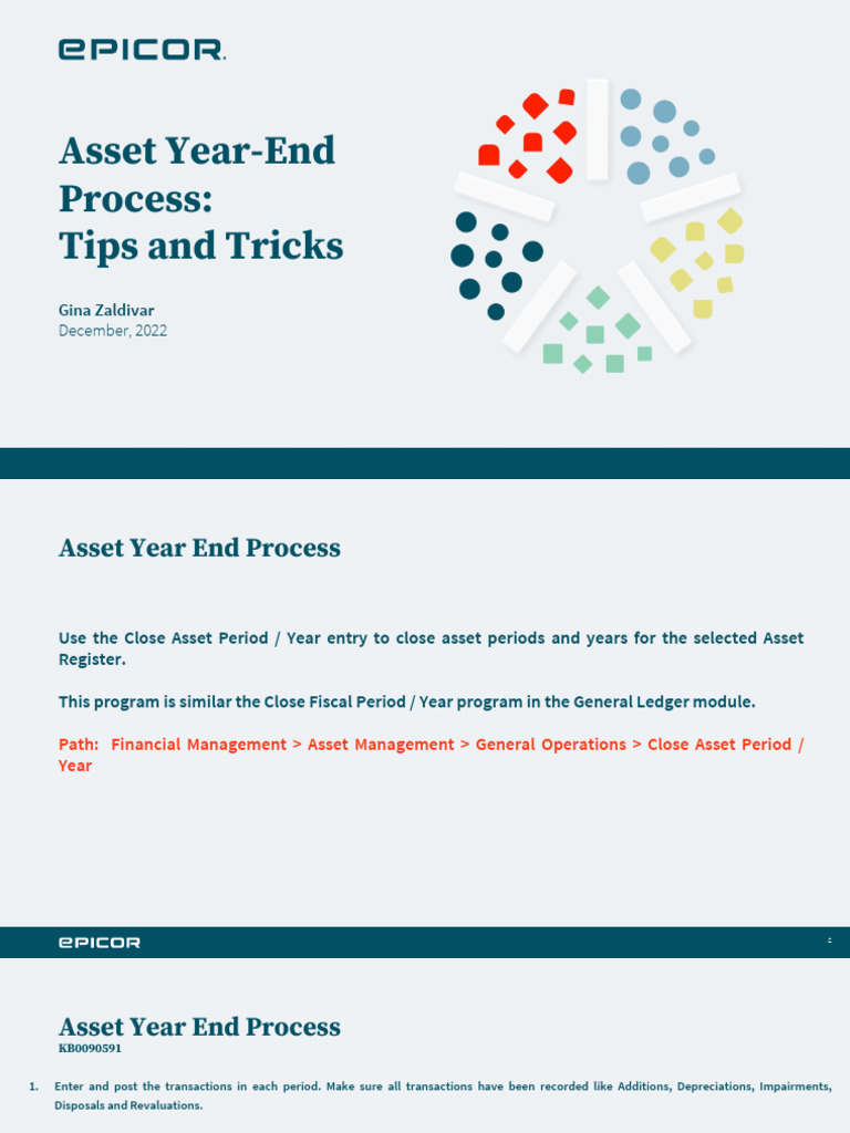 Asset Year-End Process Guide | PDF | Book Value | Depreciation