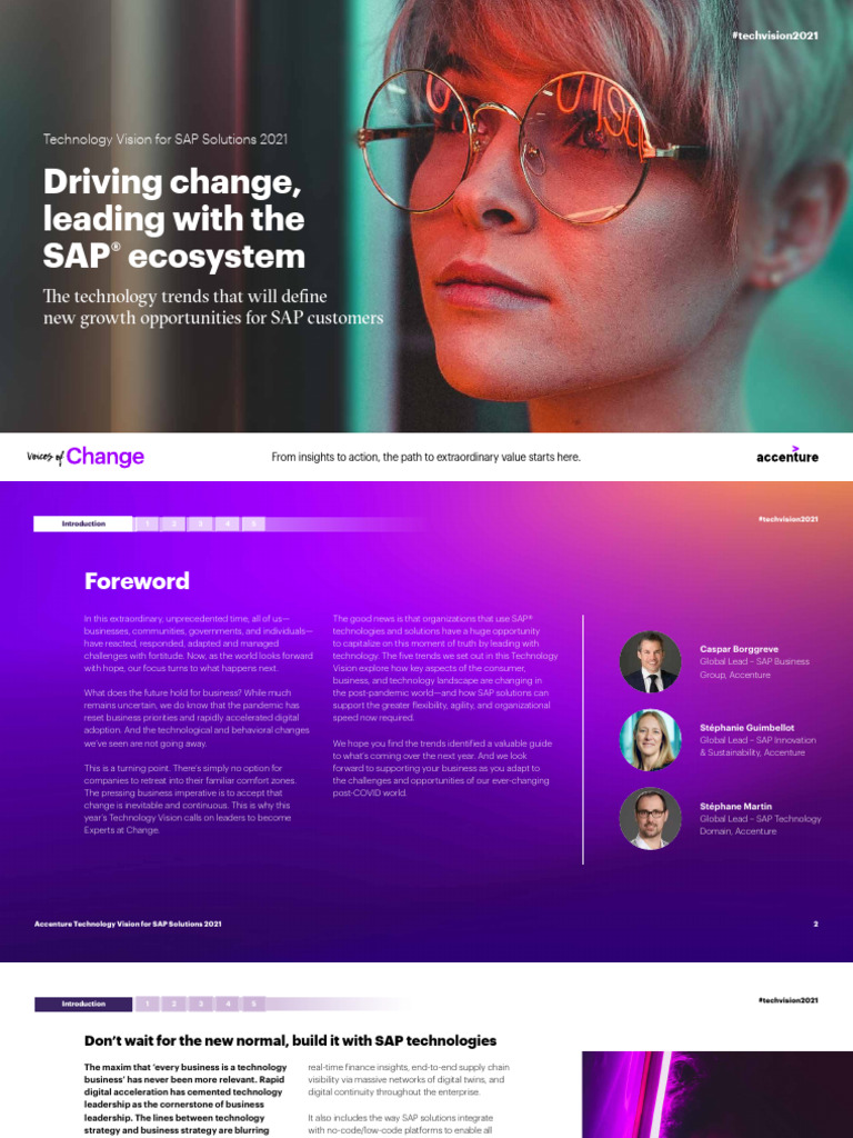 Accenture Sap Tech Vision 2021 v6 | PDF | Product Lifecycle | Cloud Computing