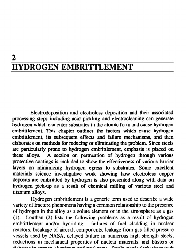 Understanding Hydrogen Embrittlement | PDF | Home & Garden