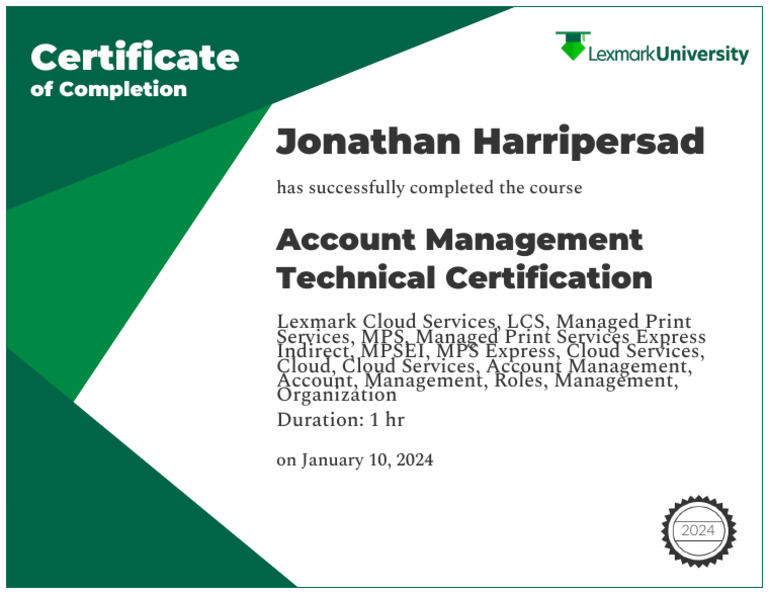 Account Management Technical Certification | PDF