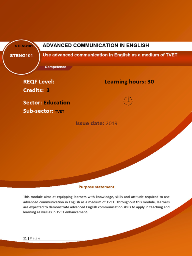 Senior TVET Trainer - English and ICT Modules | PDF | Educational ...