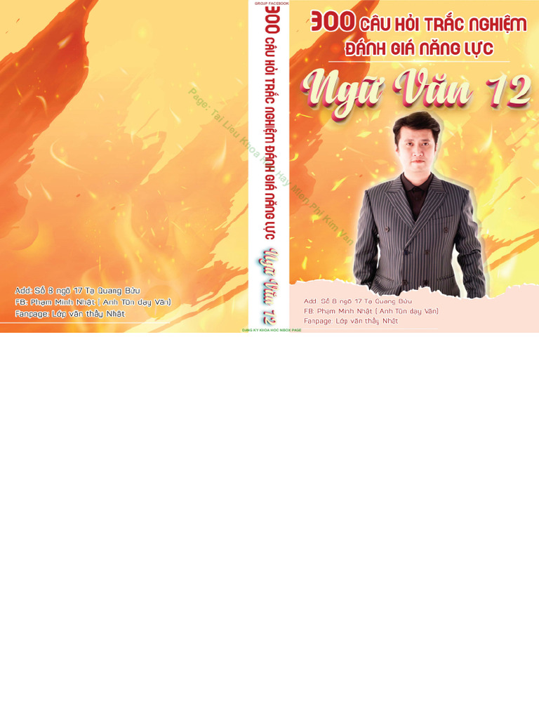 300 Cau Hoi Trac Nghiem DGNL Ngu Van 12 Thay Nhat | PDF