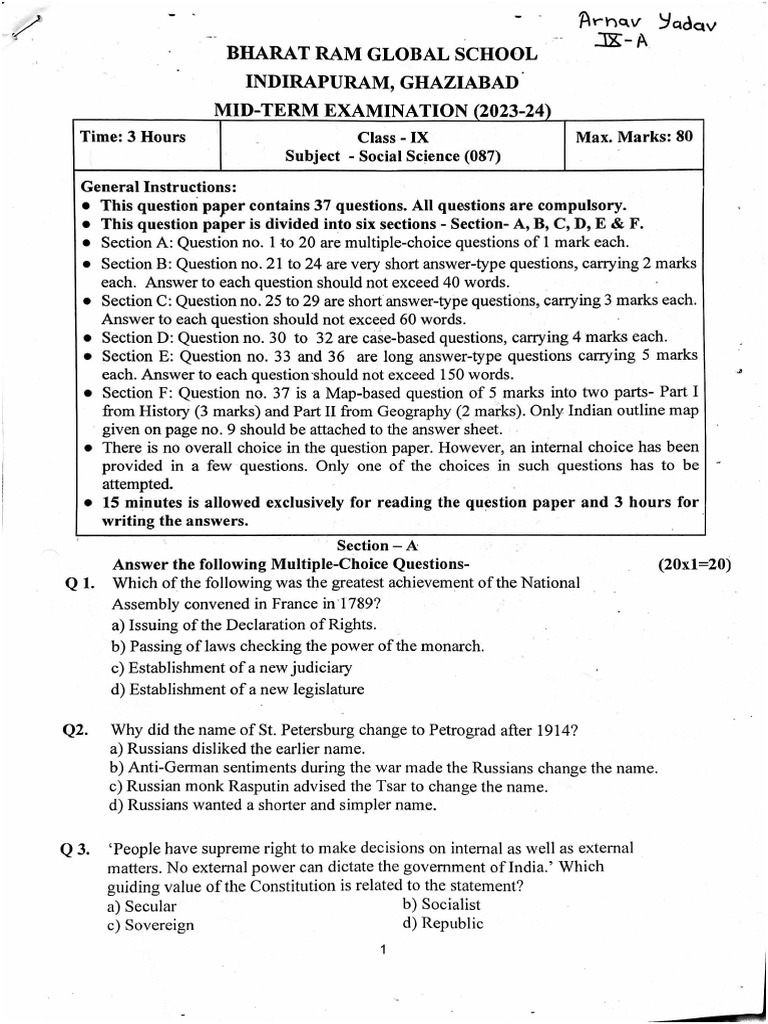 SST Mid-term Paper - 16-Feb-2024 - 10-22 PM | PDF