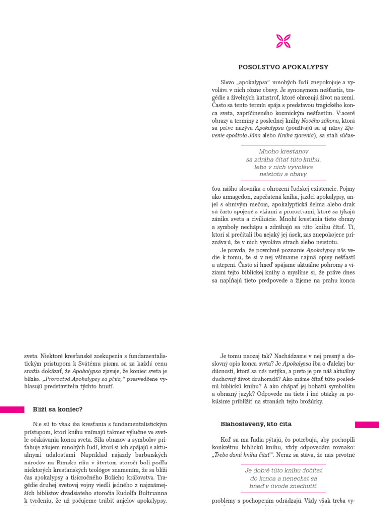 Posolstvo Apokalypsy - Branislav Kluska | PDF