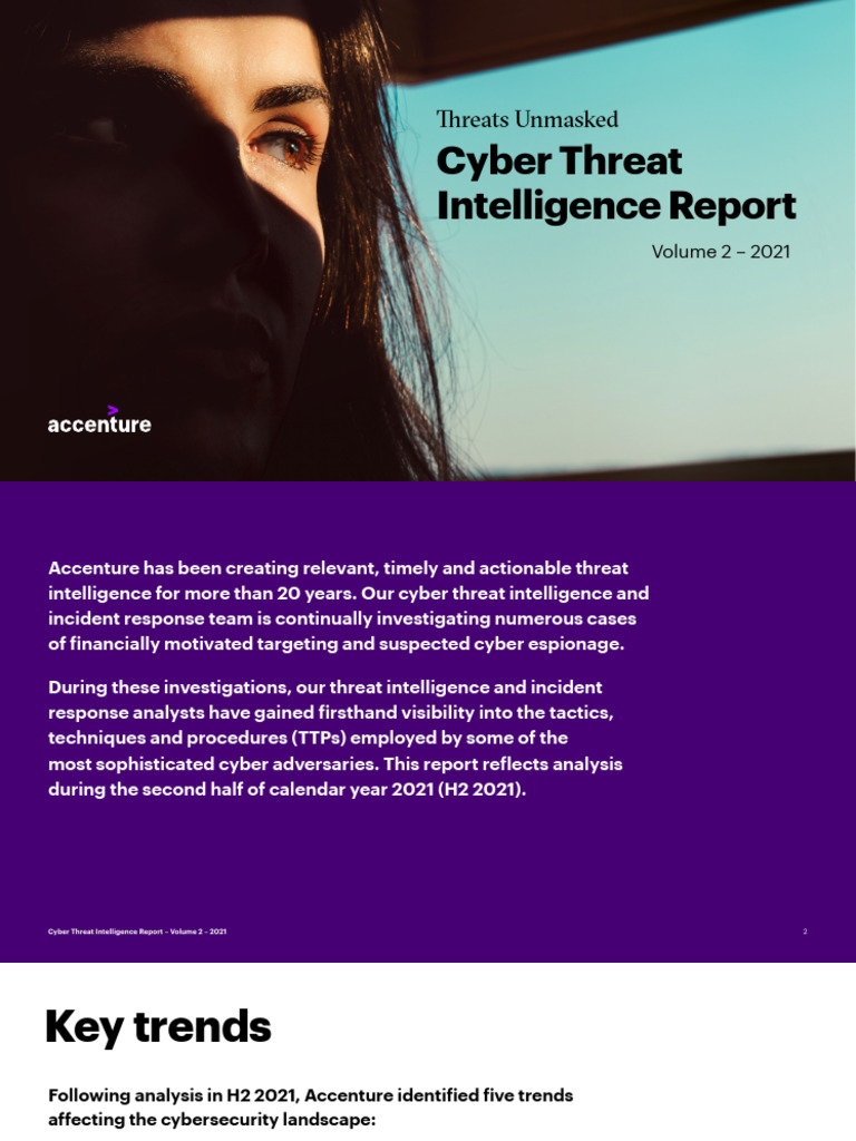 Accenture Cyber Threat Intelligence Report Vol 2 | PDF | Security ...
