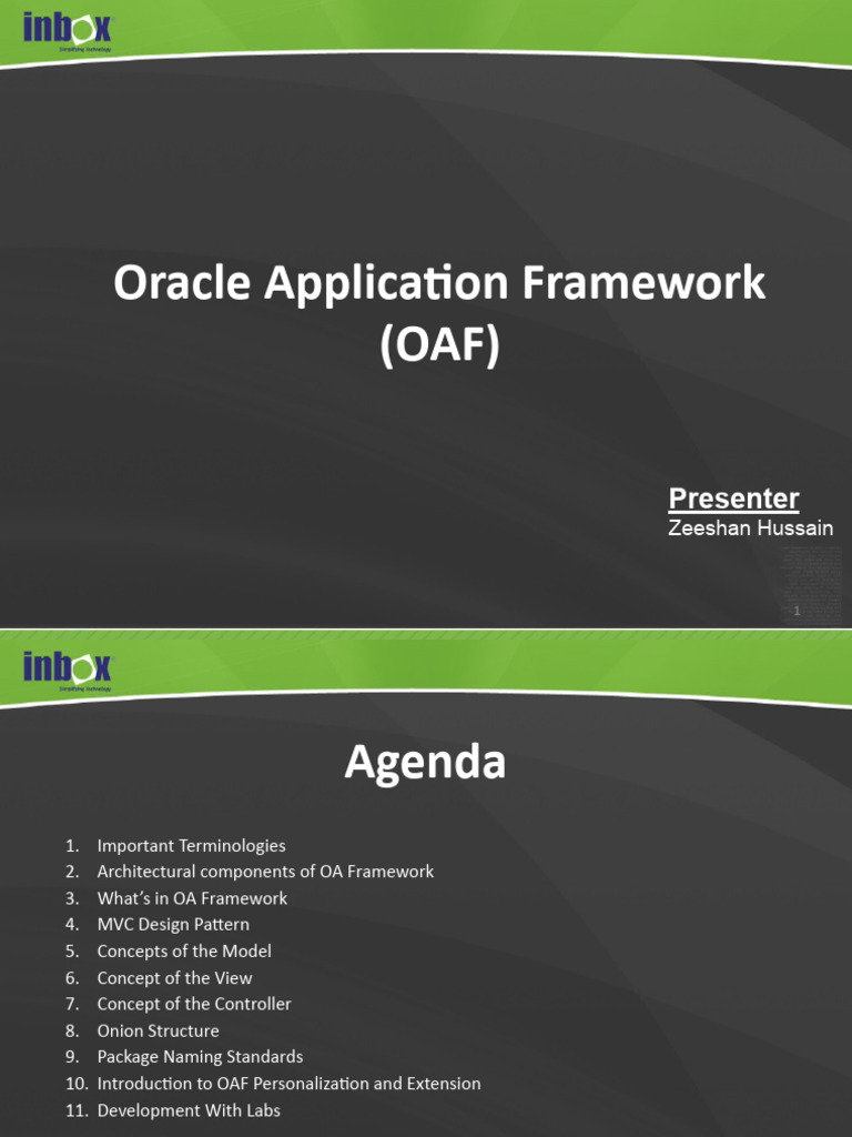 OAF Training File | PDF | Data Management | Computing