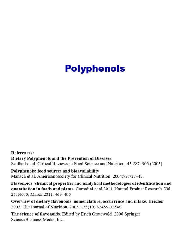 Polyphenols November | PDF | Polyphenol | Flavonoid