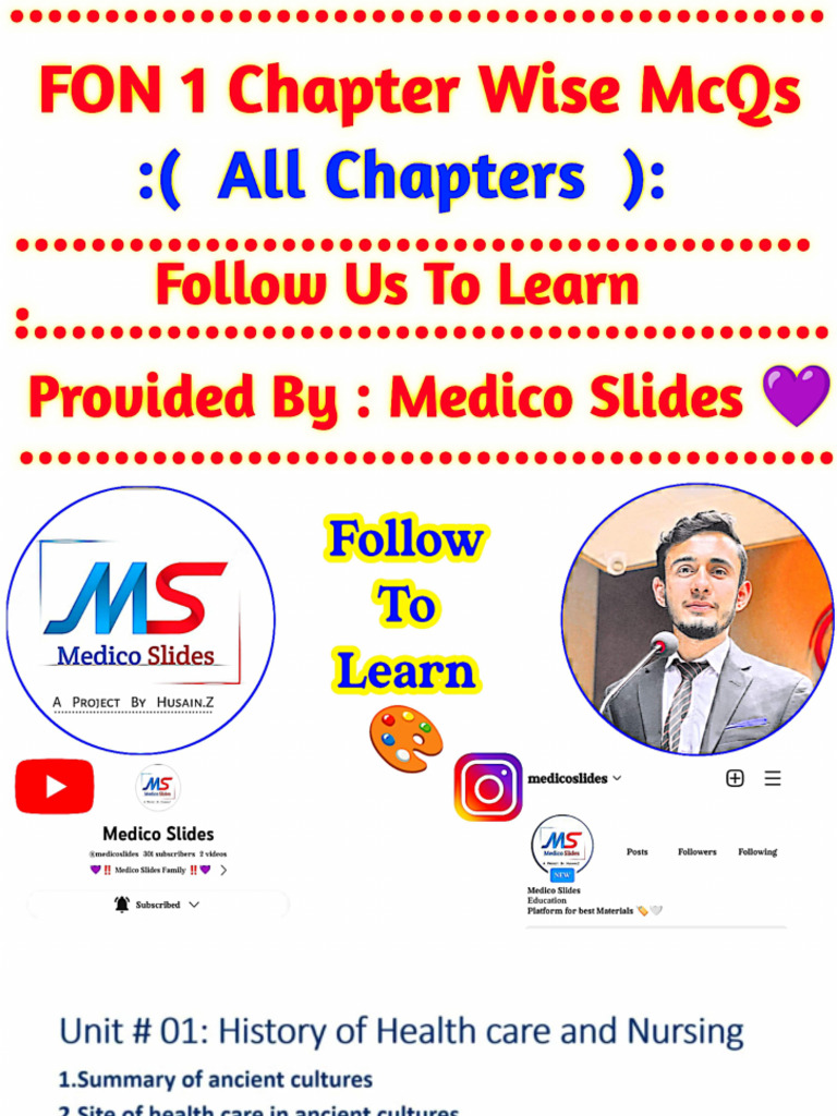 FON 1st Chapter Wise McQs by Medico Slides | PDF