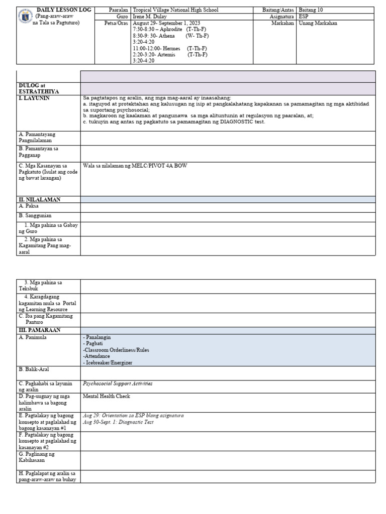 DLL Esp10 - 22-23 | PDF