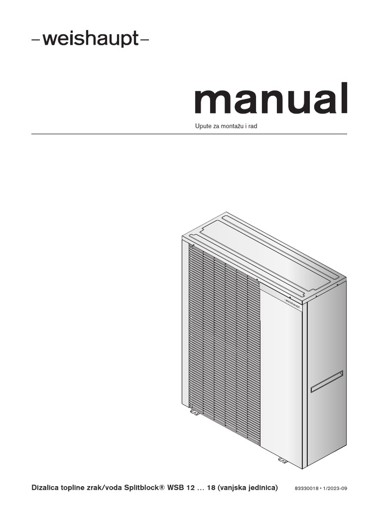 Luft Wasser-Wärmepumpe Splitblock® WSB 12 18 (Außengerät) HR2023-09 | PDF