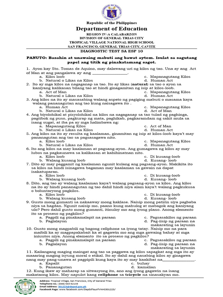 Diagnostic Esp 10 | PDF