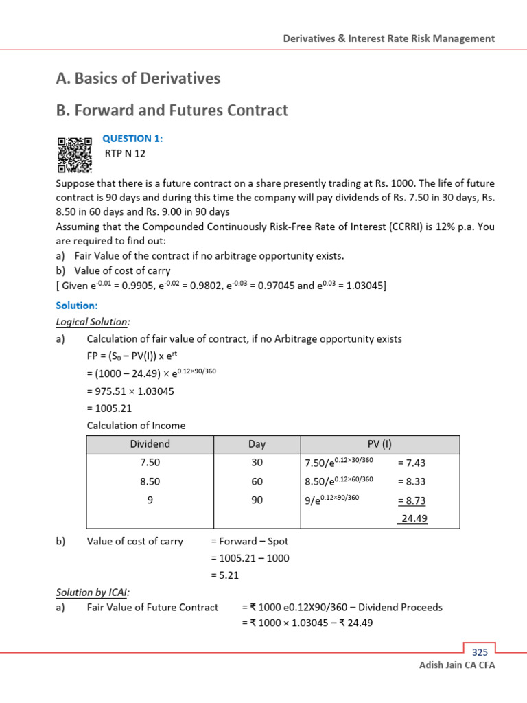 Derivative & IRRM | PDF | Futures Contract | Hedge (Finance)