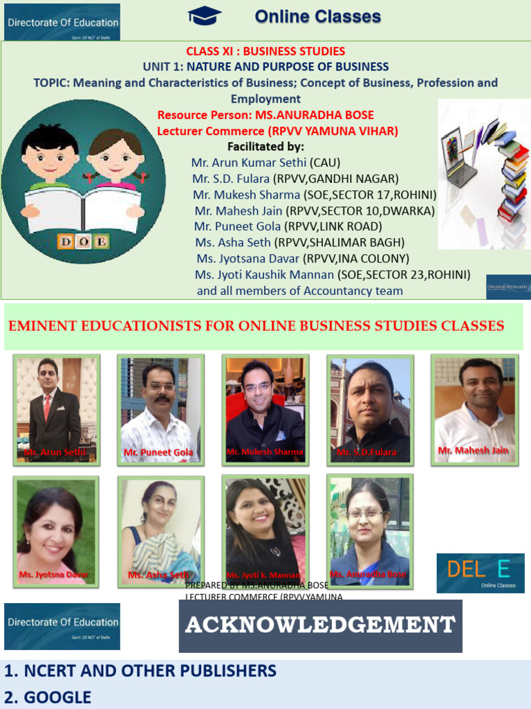 Final PPT Nature and Purpose of Business Doe | PDF