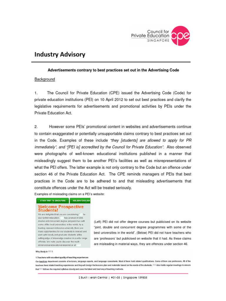 PEI Advertising Compliance Guide | PDF | Advertising | Government