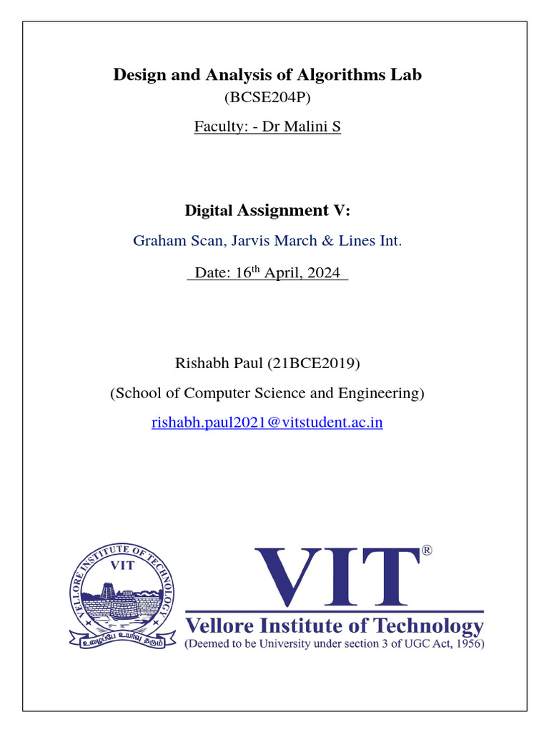 Design and Analysis of Algorithms Lab - 5 | PDF | Theoretical Computer Science | Convex Geometry