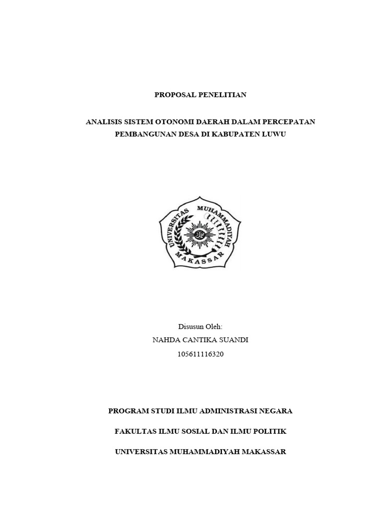 PROPOSAL PENELITIAN NAHDA ADN 020 Jilid | PDF