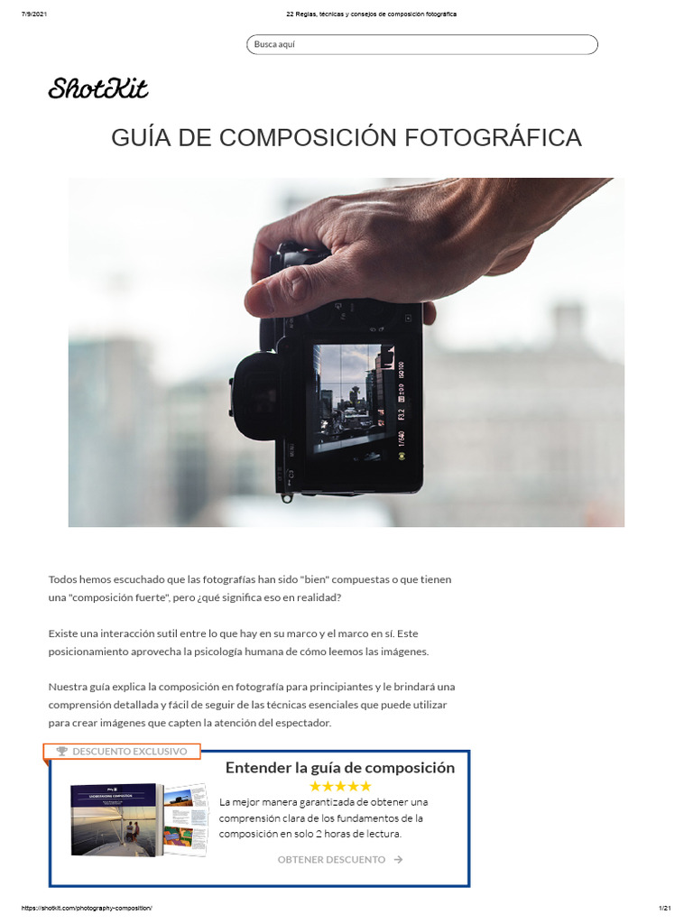 Técnicas de Composición Fotográfica | PDF | Composición (artes visuales ...