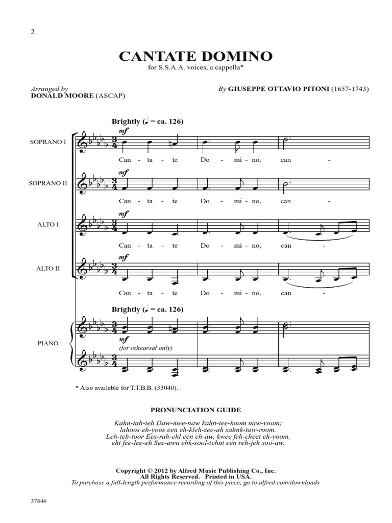 Cantate Domino | PDF