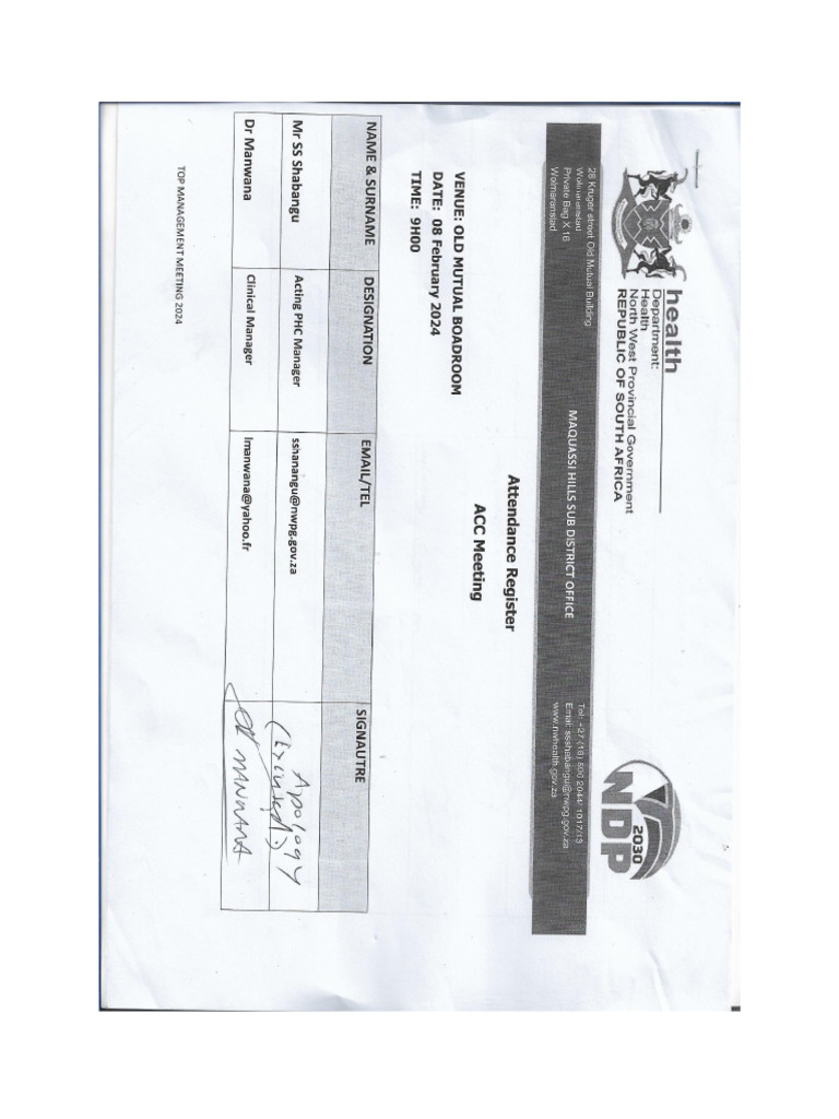 Attendace Register Full | PDF