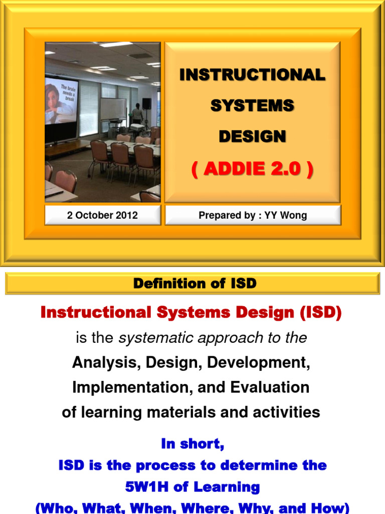 Isd Addie 2.0 Brief (02.10.2012) | PDF | Instructional Design | Learning