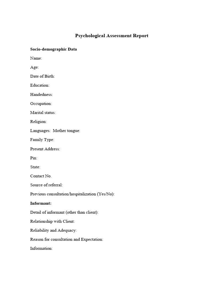 Case History Format of Child | PDF | Stuttering | Clinical Psychology