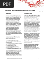 The Code On Social Security, 2020 | PDF