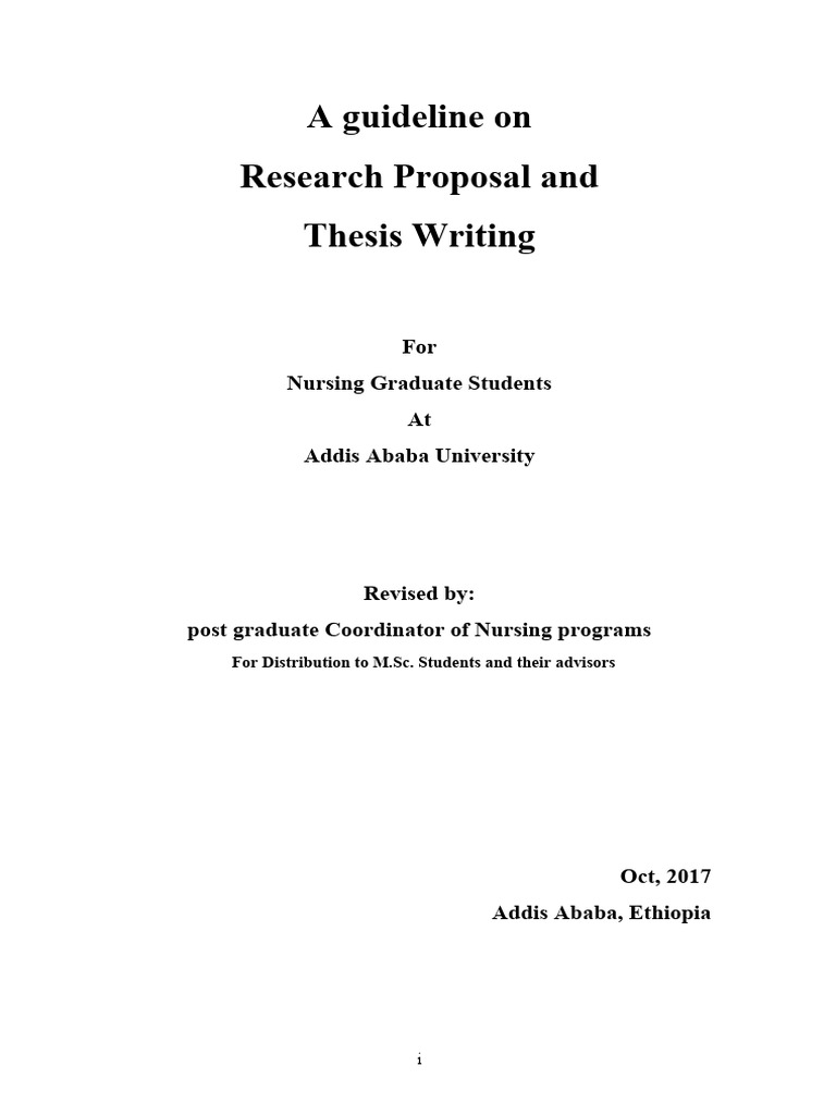 Nursing Thesis Writing Guidelines | PDF | Thesis | Citation