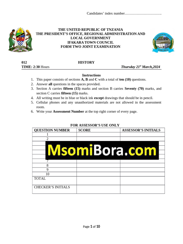 History Form Two. - 094127 | PDF | Stone Age