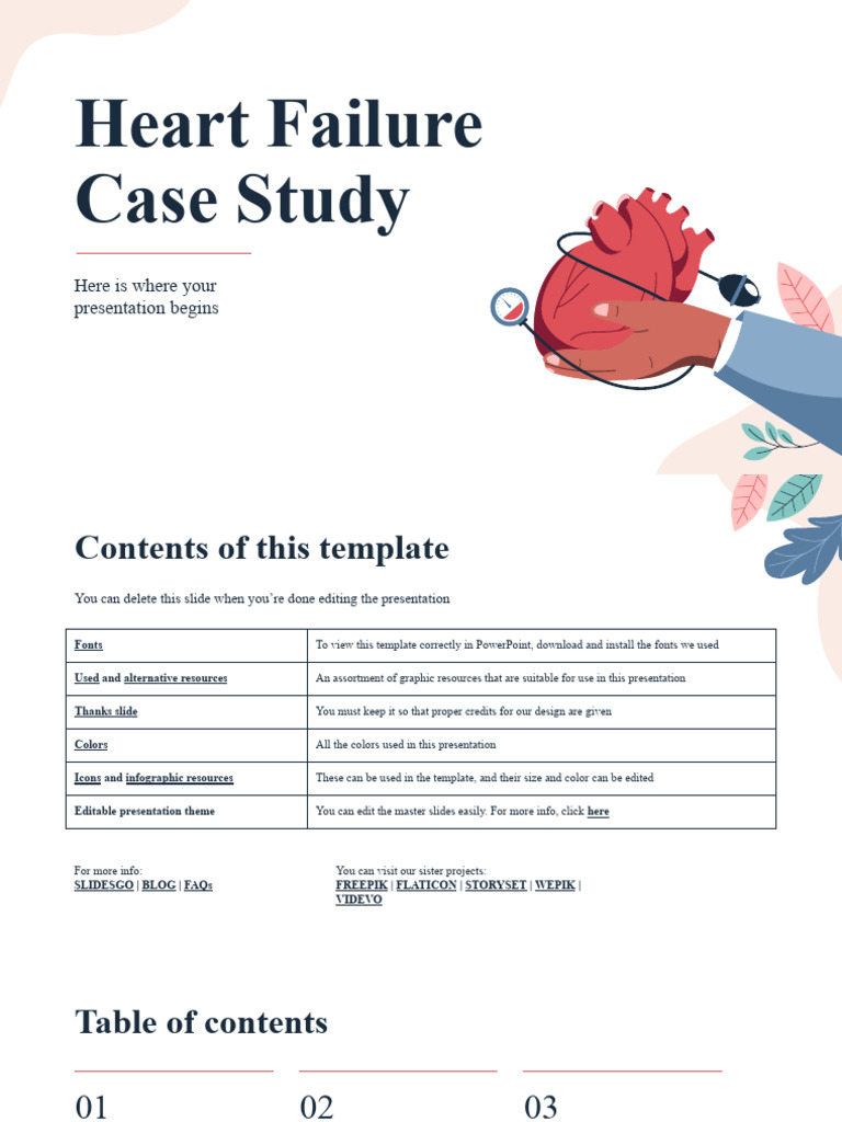 Heart Failure Case Study by Slidesgo | PDF | Medical Diagnosis | Medicine