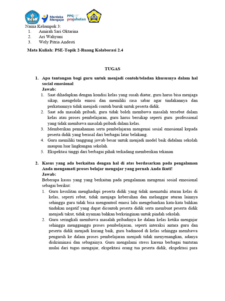 Pset-T2 - Ruang Kolaborasi (LK 2.4) Kelompok 2 | PDF | Kesehatan Holistik