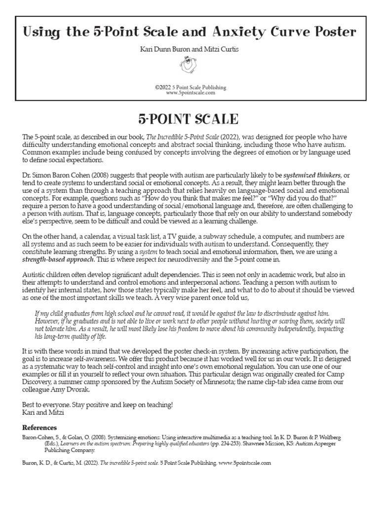 5-Point Scale for Autism Support | PDF | Autism Spectrum | Anxiety