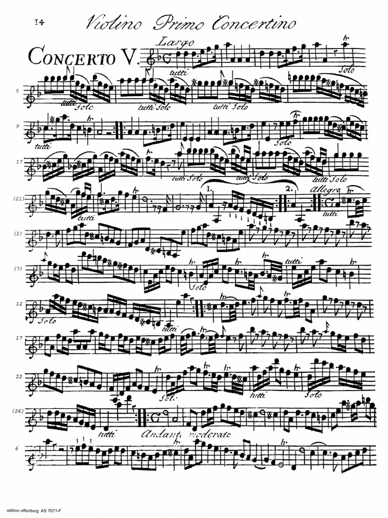 Charles Avison - Concerto Grosso V | PDF