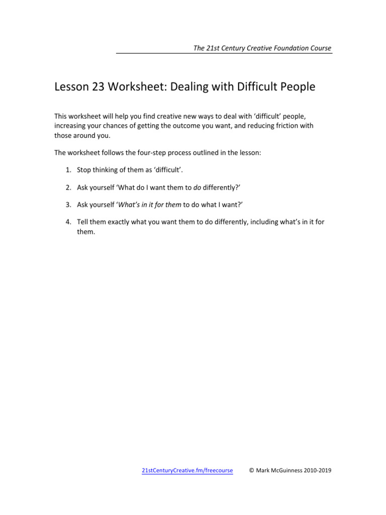 Dealing With Difficult People 62824 | PDF | Social Psychology | Cognition