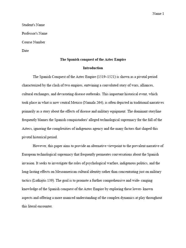The Spanish Conquest of The Aztec Empire - Edited.edited | PDF ...