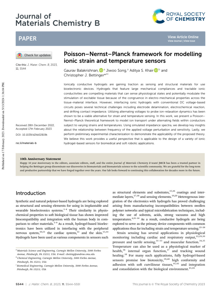 Poisson–Nernst–Planck framework for modelling ionic strain and ...